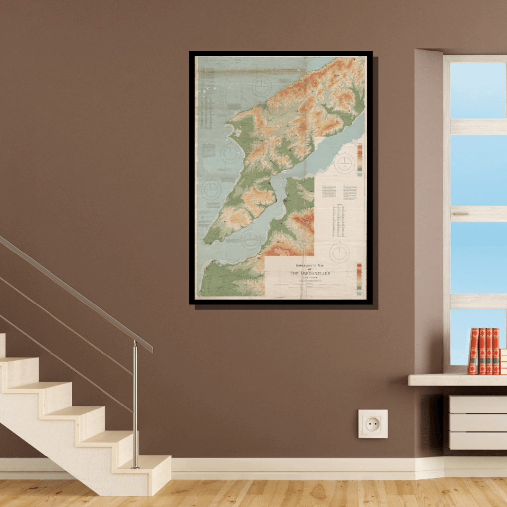 Orographic map of the Dardanelles 1915 – Kharita